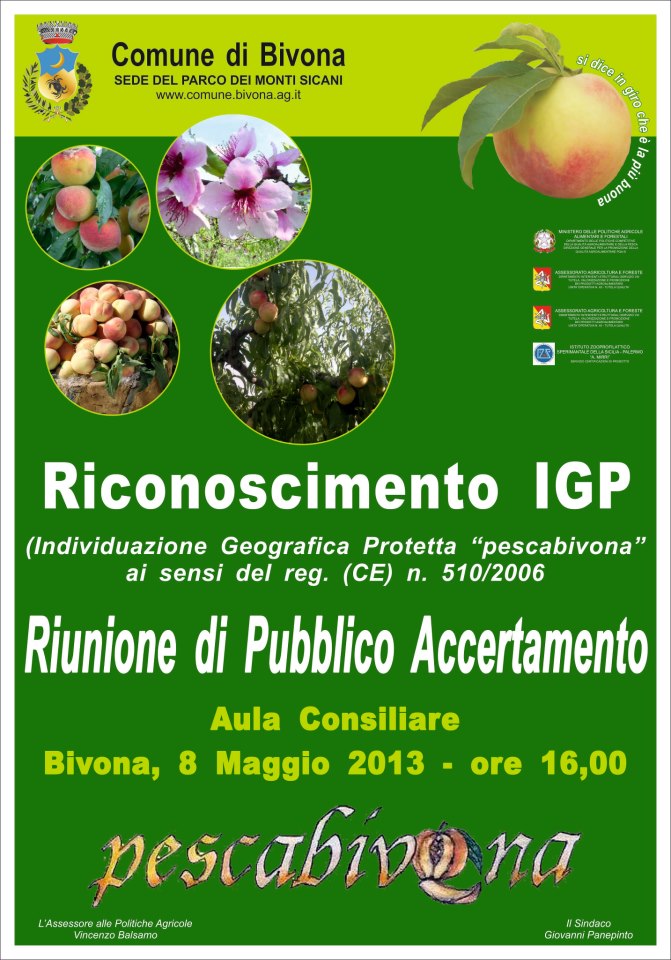 Riconoscimento IGP sempre più vicino per la Pescabivona Riconoscimento IGP sempre più vicino per la Pescabivona
